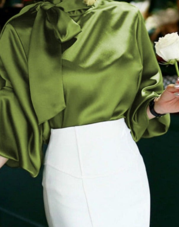 DONNA SATIN BLOUSE – larmossi